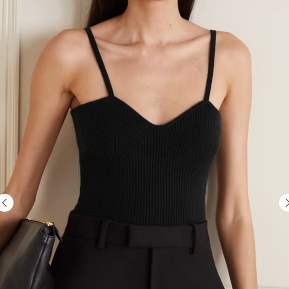 arch4 | Tops | Arch4 Odette Black Cashmere Ribbed Bodysuit Netaporter Sz Xl Nwt | Poshmark